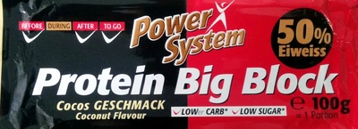 Protein Big Block – Cokos Geschmack - Power System - 100g | Jeff's Finest